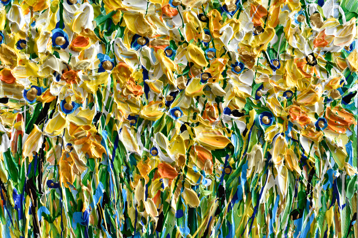Daffodils, Abstract Floral Painting, 10